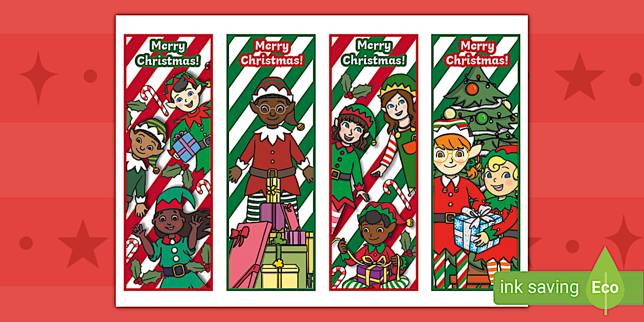 Elf Bookmarks - KS1 - Christmas (teacher made) - Twinkl