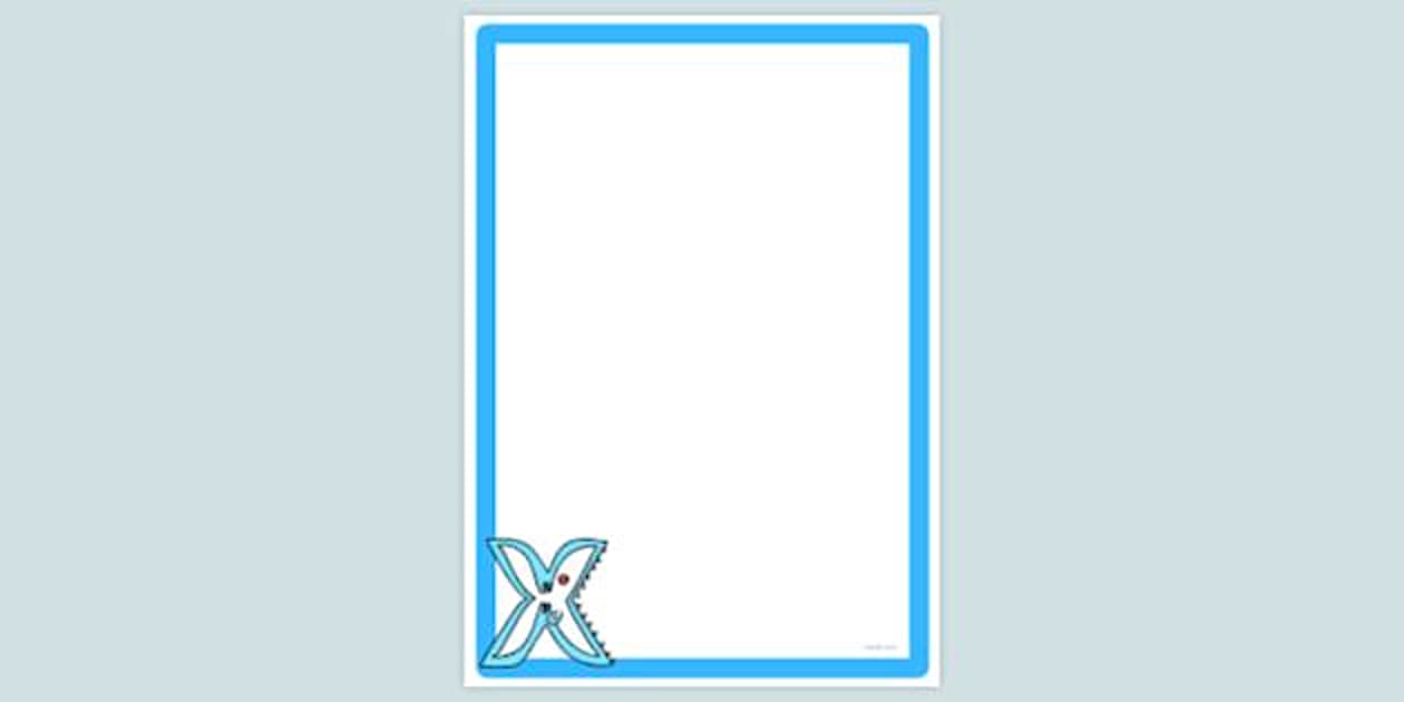 X-Ray Fish Lowercase X Page Border (teacher made) - Twinkl