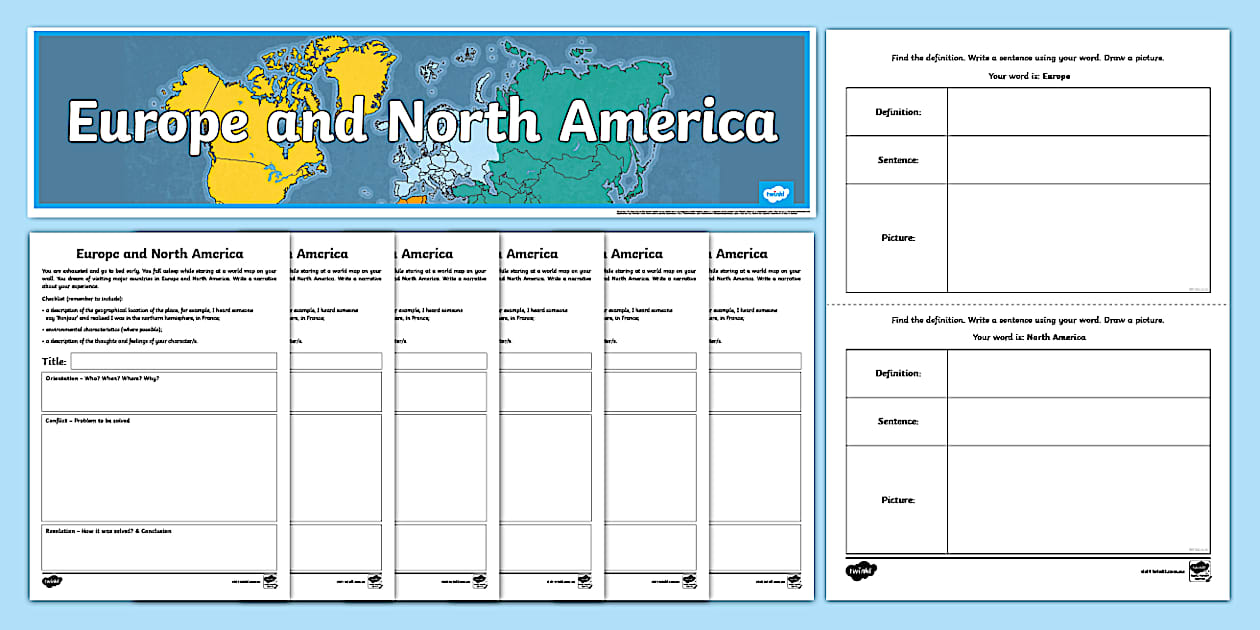 Europe and North America Narrative Writing Lesson Pack