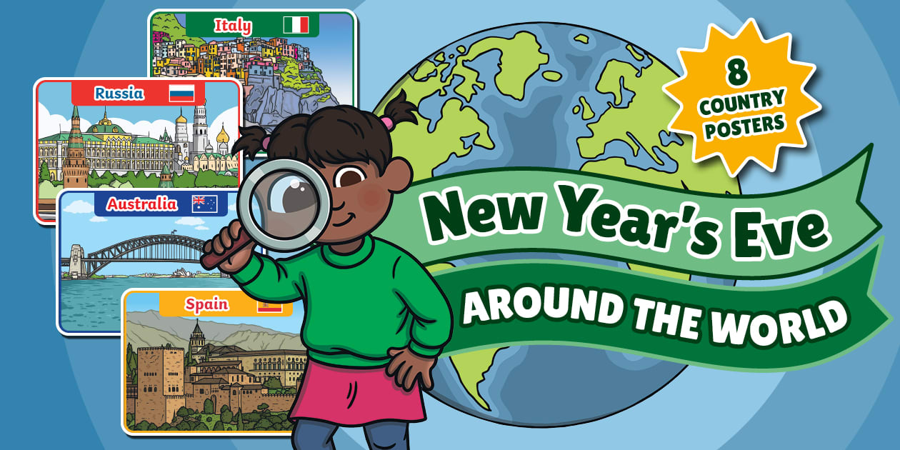 New Year's Eve Around the World | Country Posters