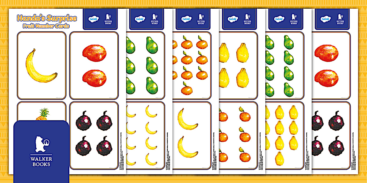 👉 Handa's Surprise Fruit Number Cards