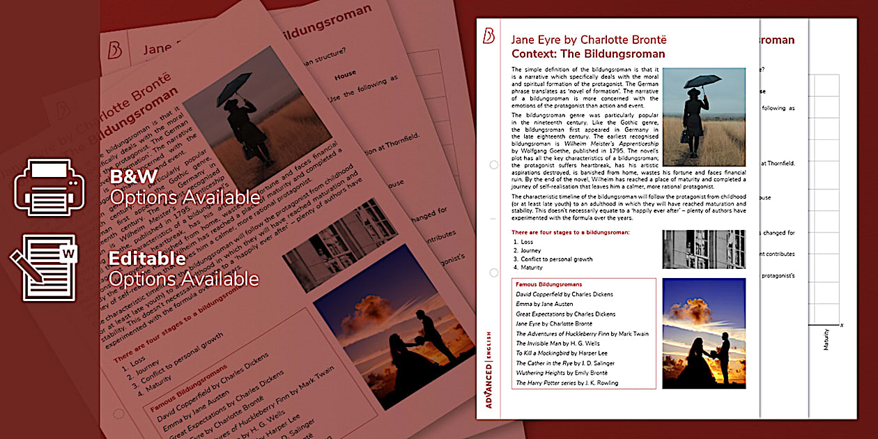 Jane Eyre Revision: The Bildungsroman (teacher made)