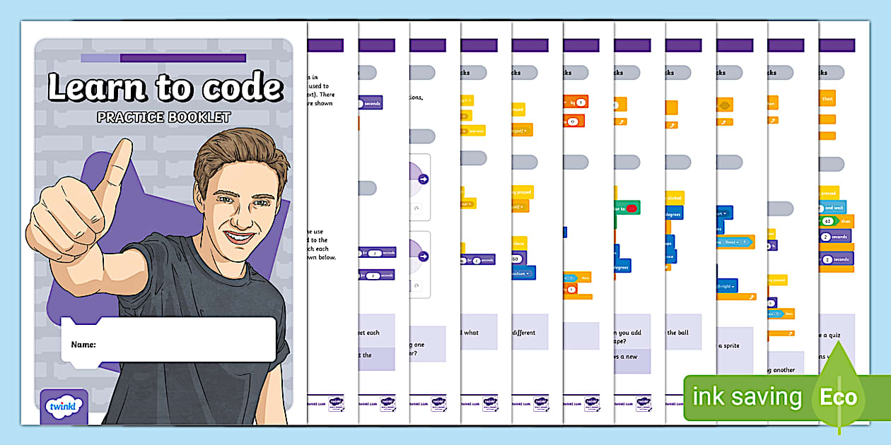 UKS2 Learn to Code Practice Booklet (Hecho por educadores)