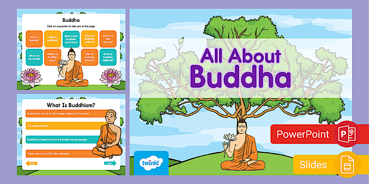 All About Buddha PowerPoint & Google Slides for K-2nd Grade
