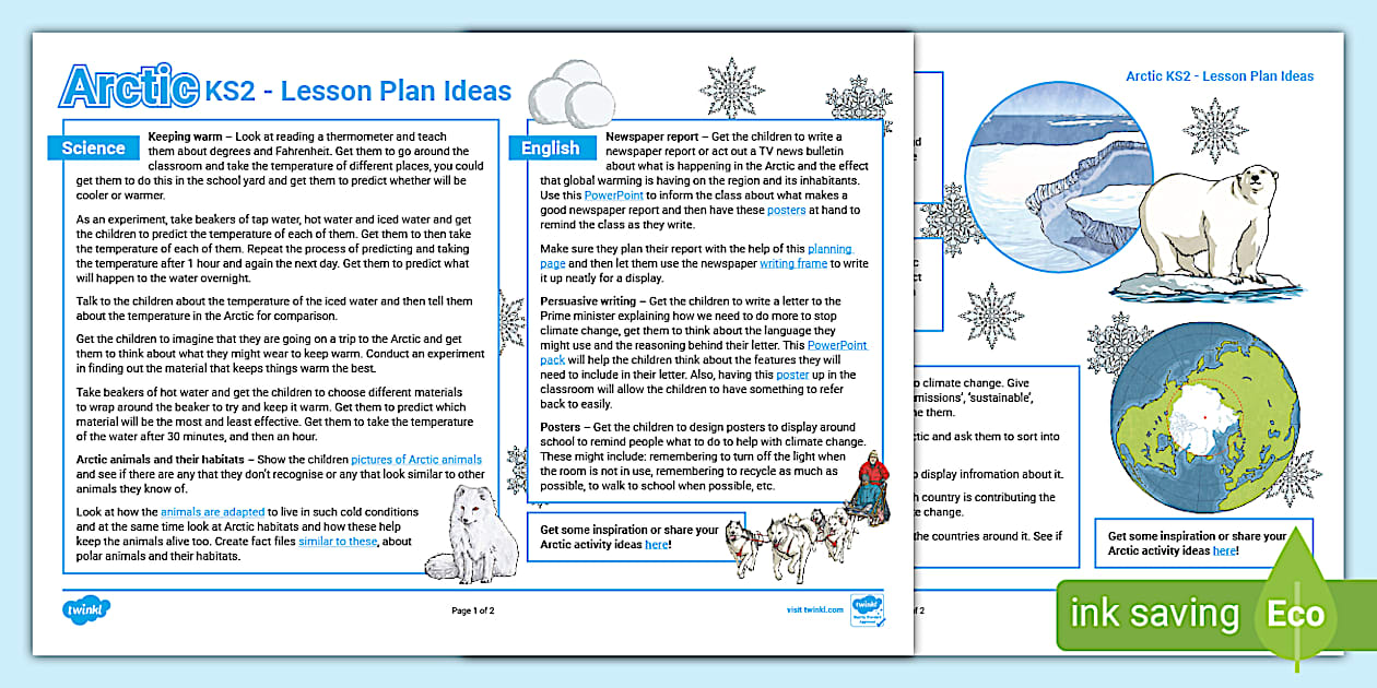 Arctic Lesson Plan Ideas KS2