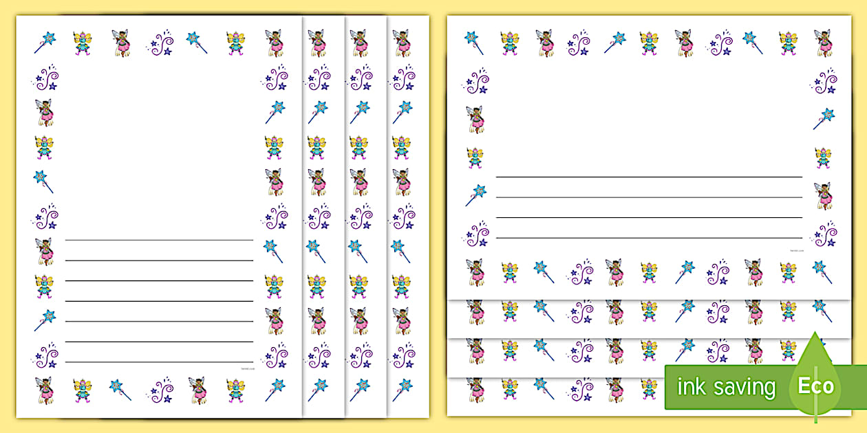 Editable Fairy Full Page Borders (teacher made) - Twinkl