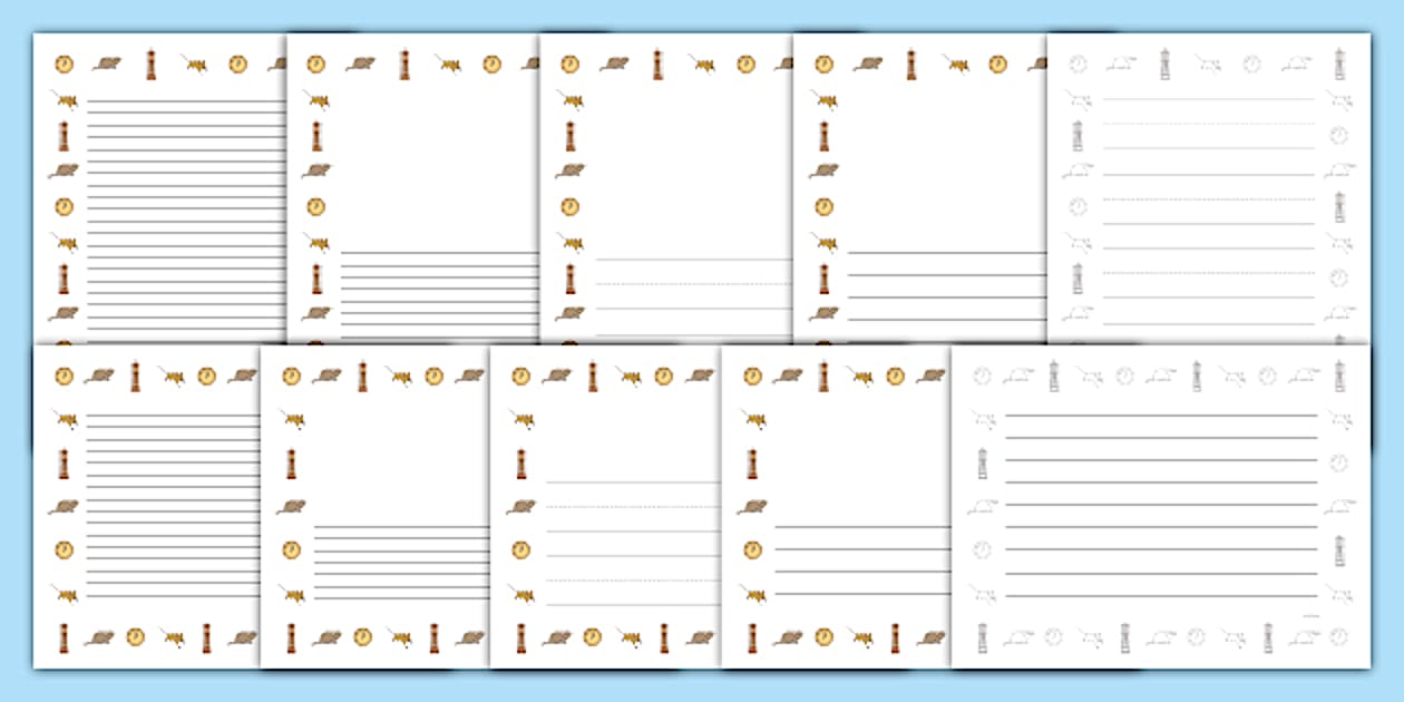 Blank and Lined Journal Writing Pages: Hickory Dickory Dock Nursery Rhyme