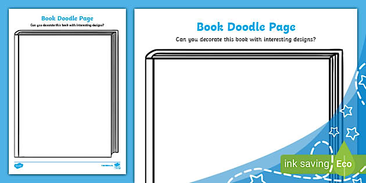 Book Doodle Page (teacher made) - Twinkl