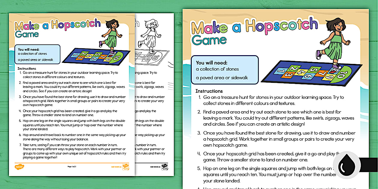 Hopscotch Challenge Activity Pack I Summer PE (teacher made)