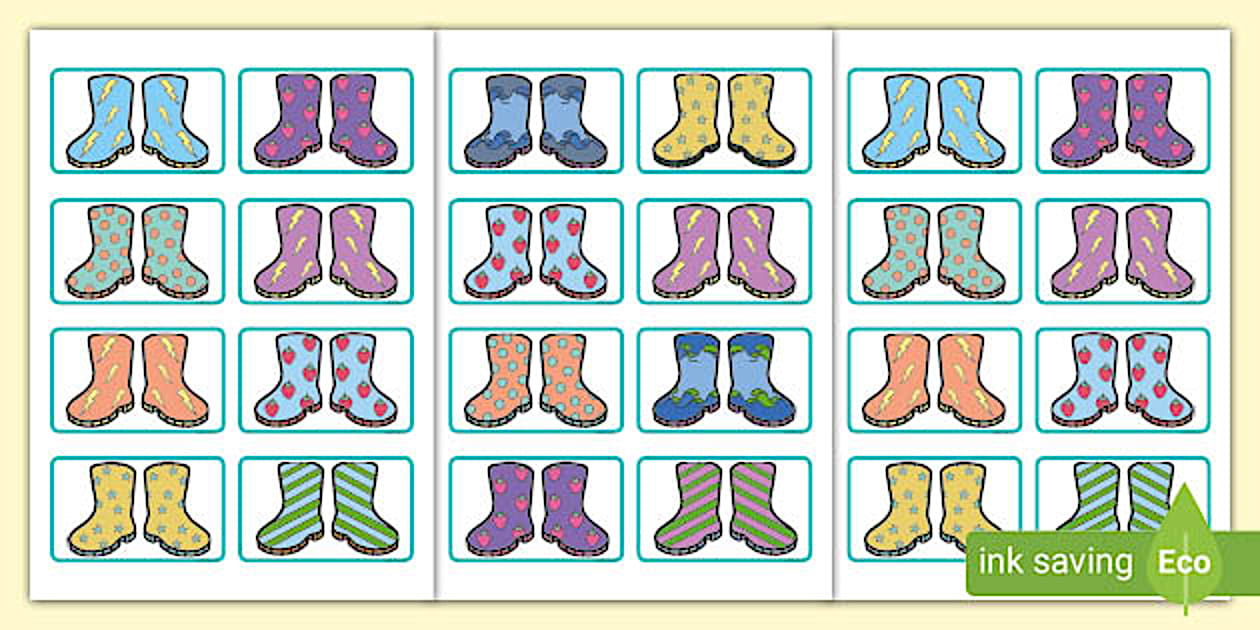 👉 Making Pairs of Wellies Matching Game (teacher made)
