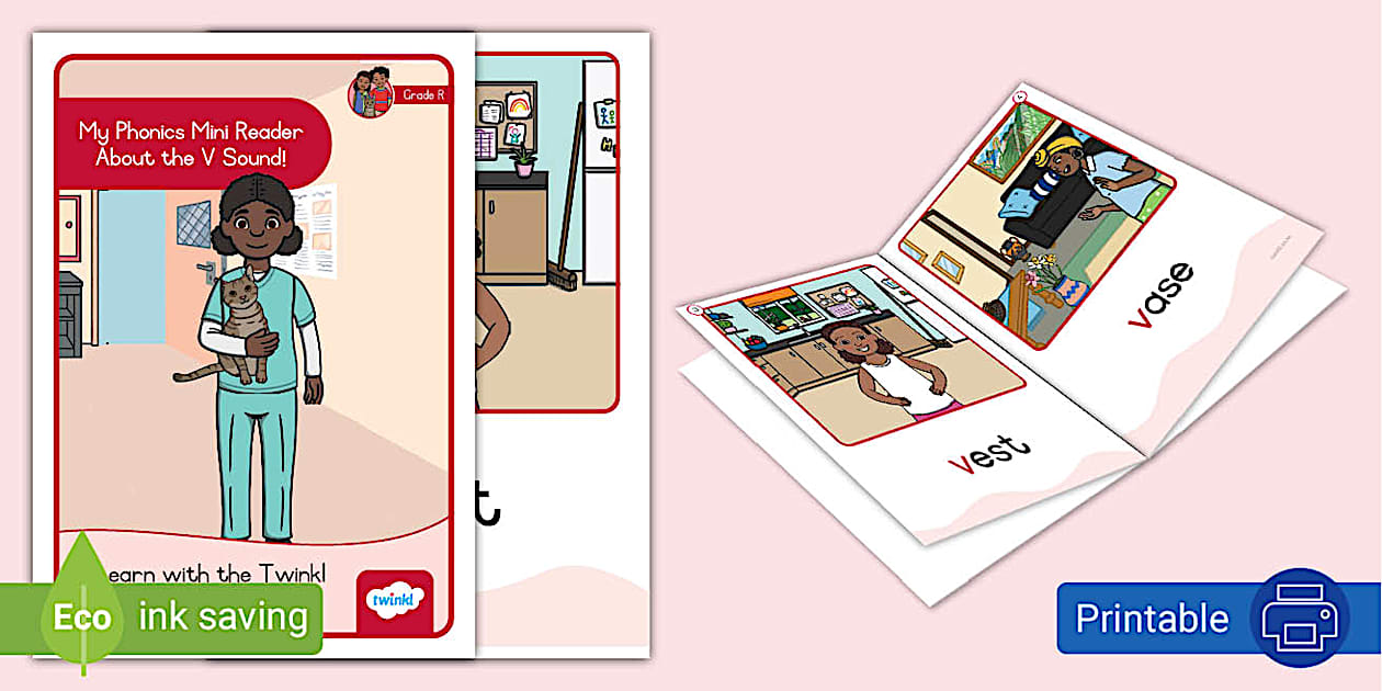 Gr. R Phonics Mini Reader: V Sound (Teacher-Made) - Twinkl