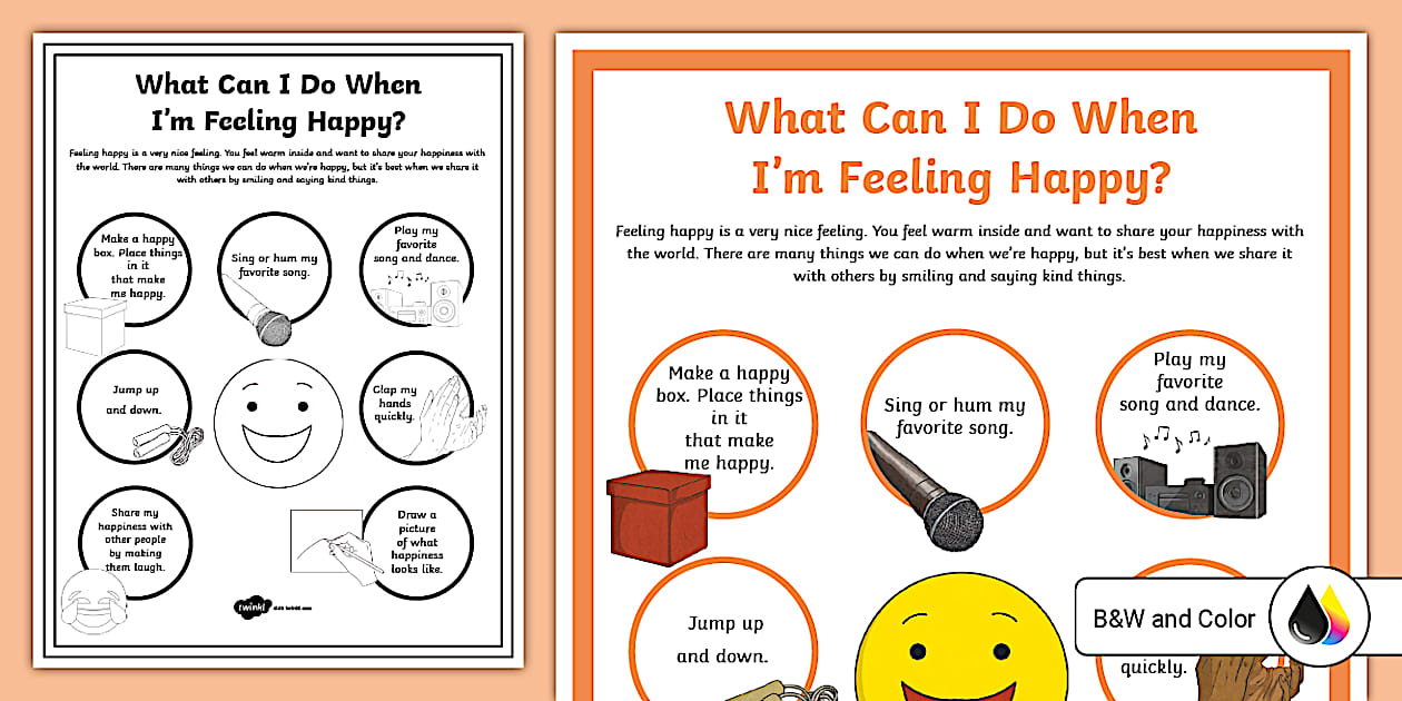 Emotions - What Can I Do When I'm Feeling Happy? Poster