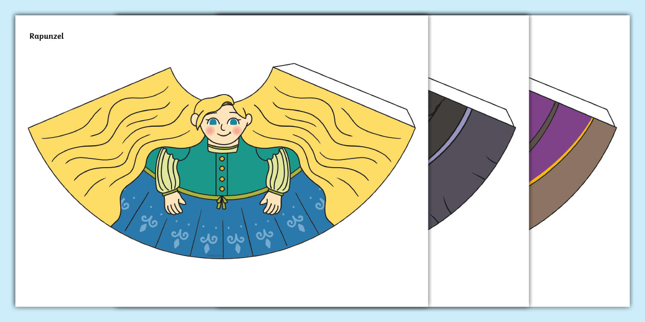 Rapunzel Cone Characters (teacher made) - Twinkl