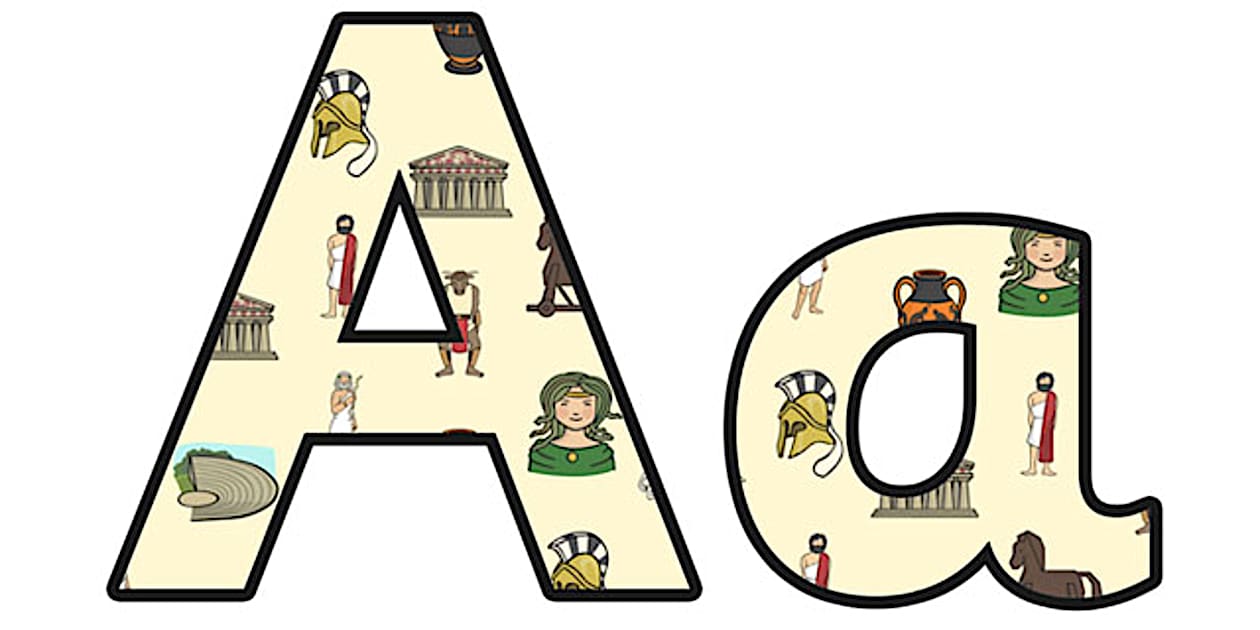 Ancient Greece Lowercase Display Lettering (teacher made)