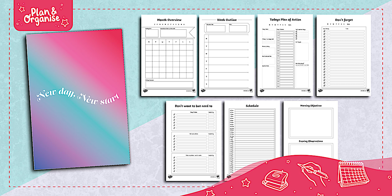 New Day, New Start | Daily Plan of Action | Twinkl Busy Bees