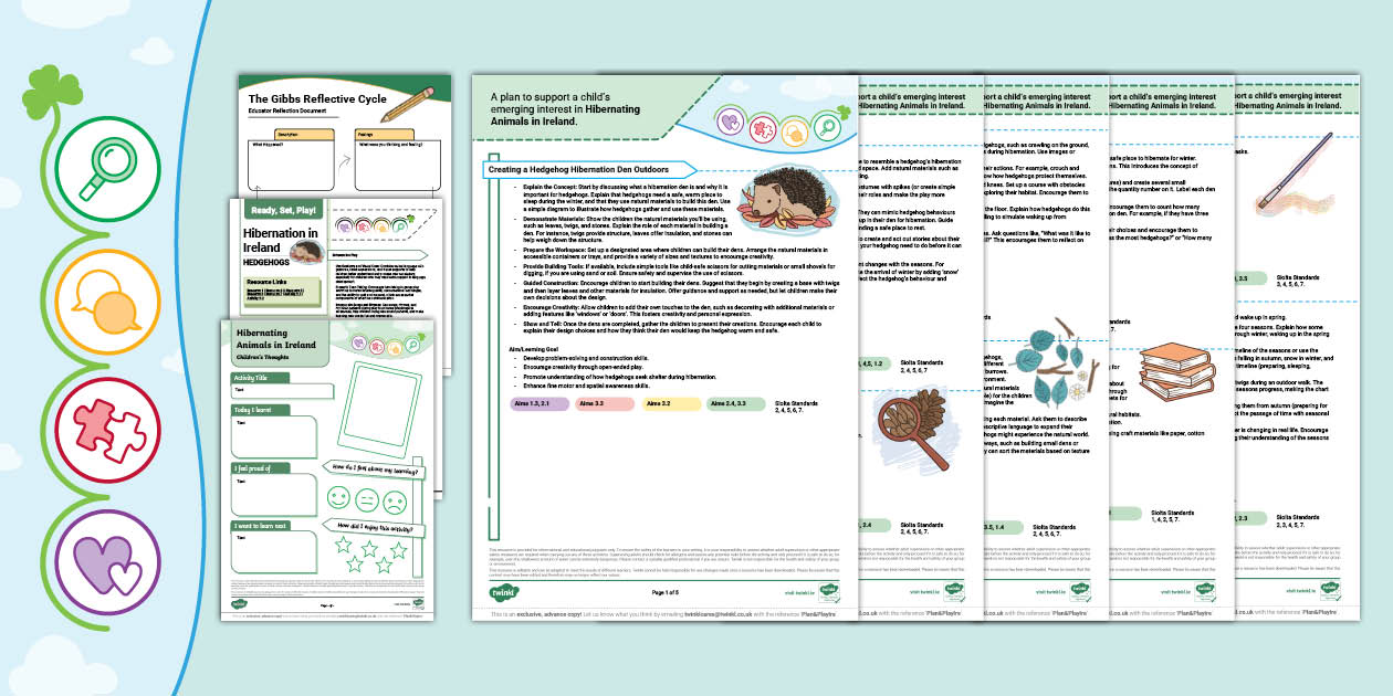 Winter Hibernation - Hedgehogs Plan and Play Pack - Twinkl