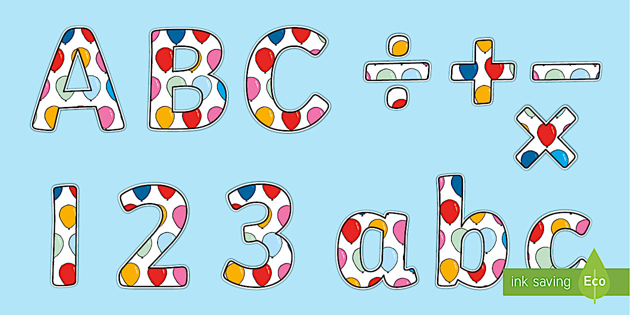 Editable Balloon Display Lettering (teacher made) - Twinkl