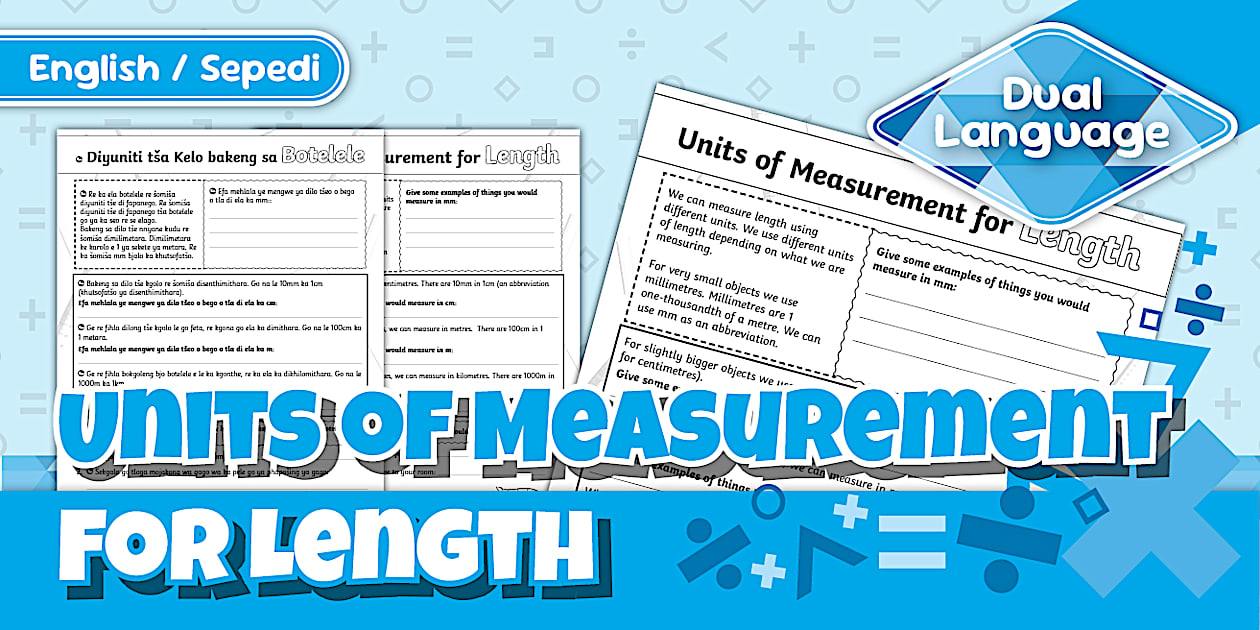 Grade 4 MathsUnits of Measurement for Length Sepedi/English