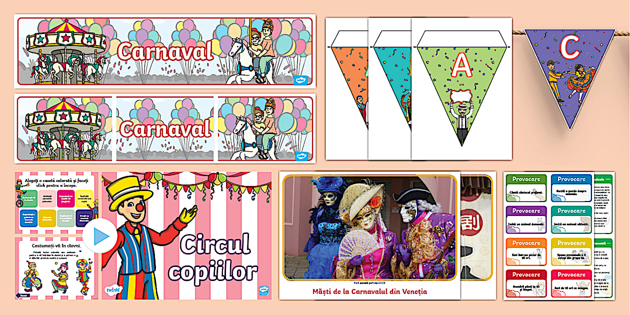Carnaval Activități și materiale pentru decor