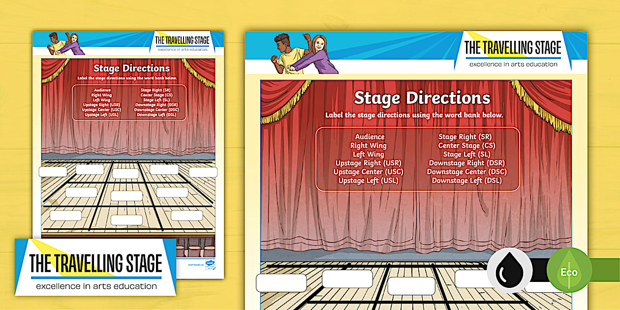 FREE! - Intermediate Stage Directions Labelling Activity