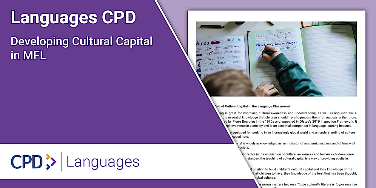 👉 Languages CPD: Developing Cultural Capital in MFL