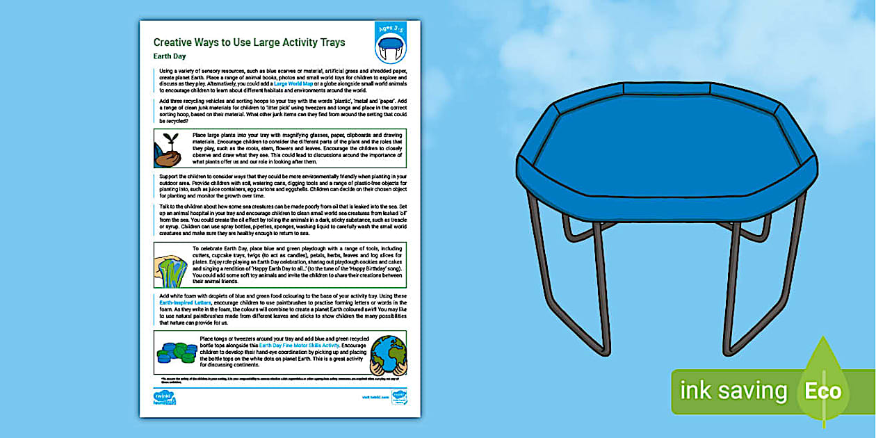EYFS Ages 3-5 Large Activity Trays: Earth Day (teacher made)