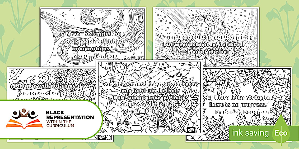 KS2 Inspirational Quotes Mindfulness Colouring Sheets