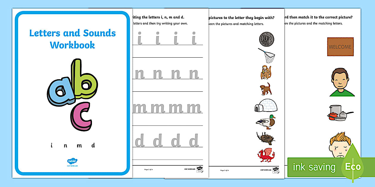 QLD Letters and Sounds (i, n, m, d) Activity Booklet