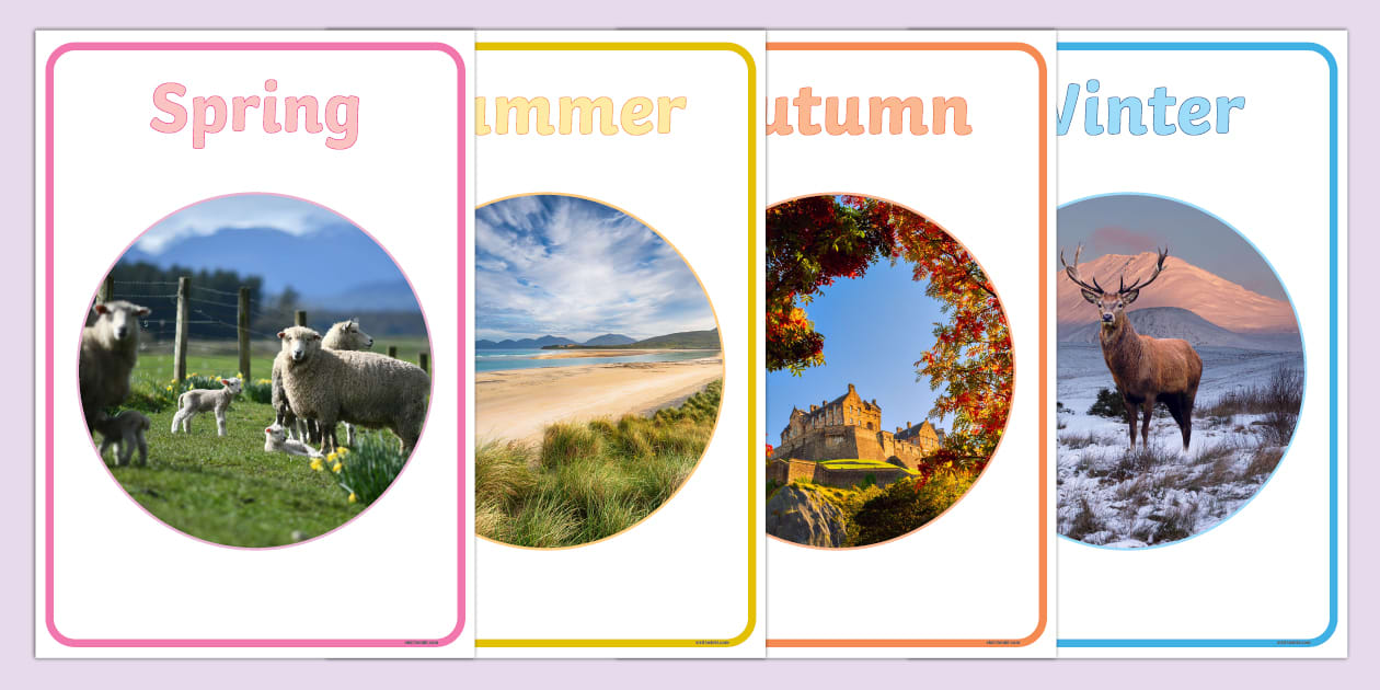 Four Seasons in Scotland Display Posters (Teacher-Made)