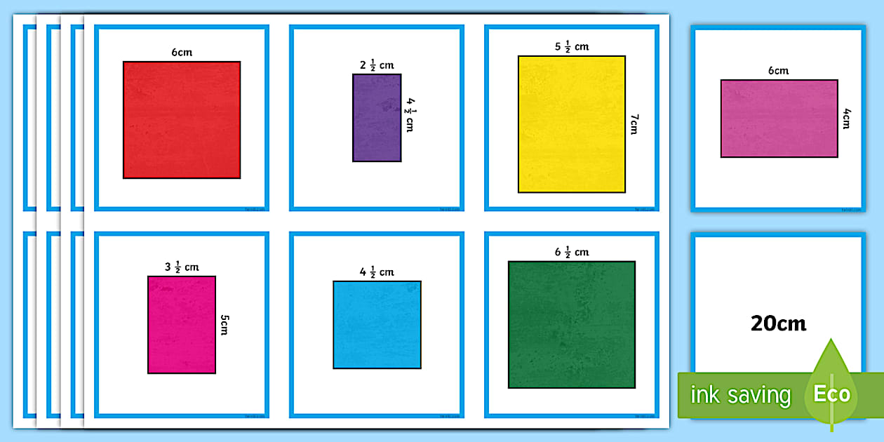Perimeter Matching Cards (teacher made) - Twinkl