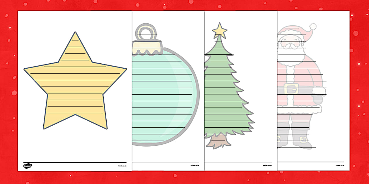 Christmas Shape Poetry Writing Template - KS1 Activity