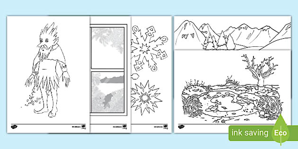 Jack Frost Colouring Pages (teacher made) - Twinkl