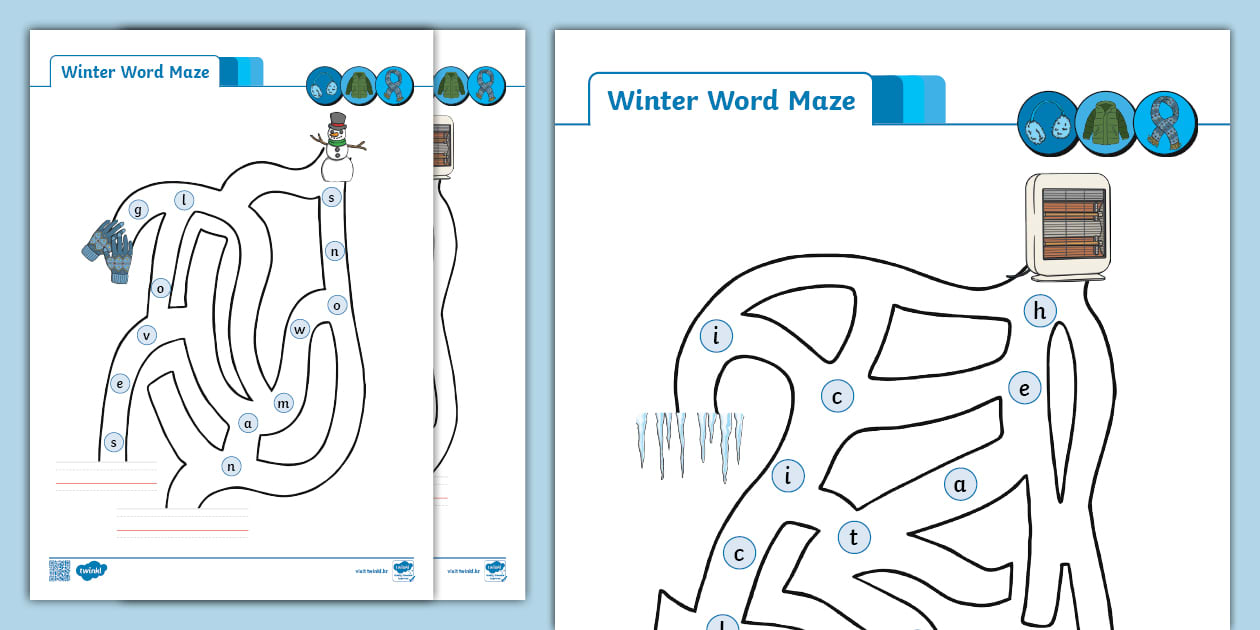 03 Teacher I Am Done ⅼ Winter Word Maze and Write Activity