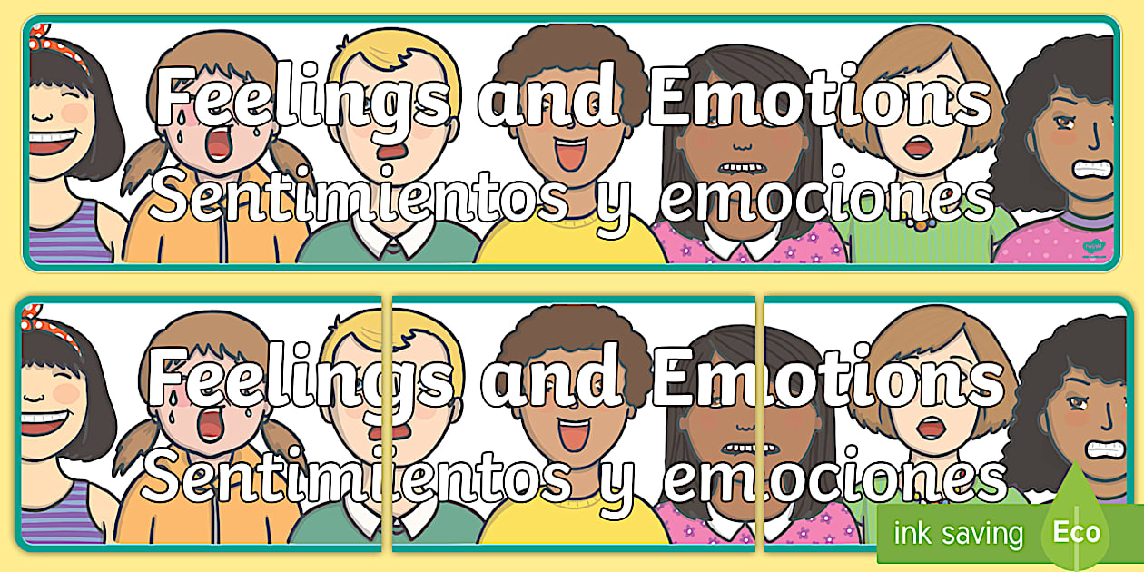 Feelings and Emotions Display Banner English/Spanish