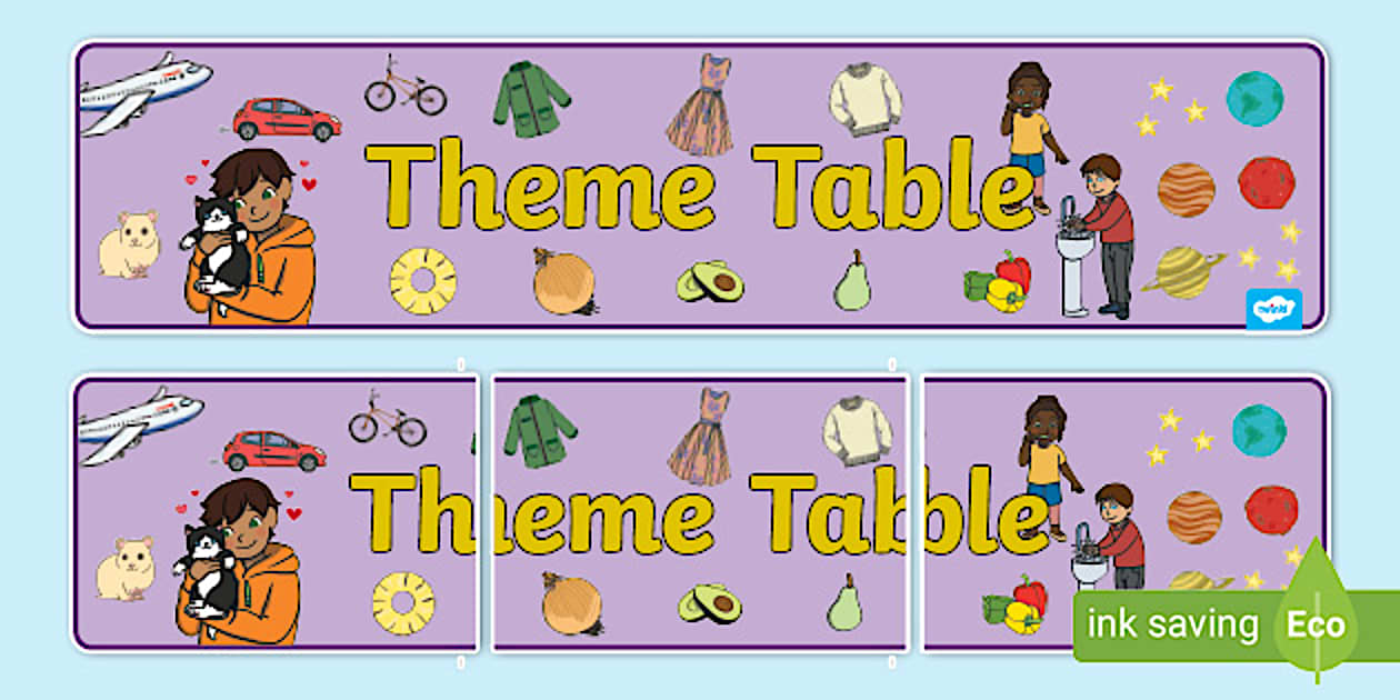 Theme Table Display Banner (teacher made) - Twinkl