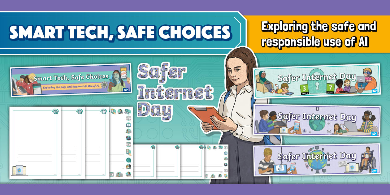 Safer Internet Day Display Pack - Twinkl UK - Computing