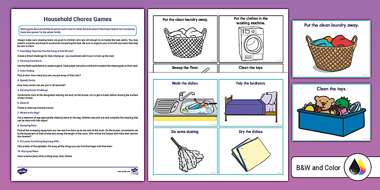 Household Chores Game Ideas (Teacher-Made) - Twinkl