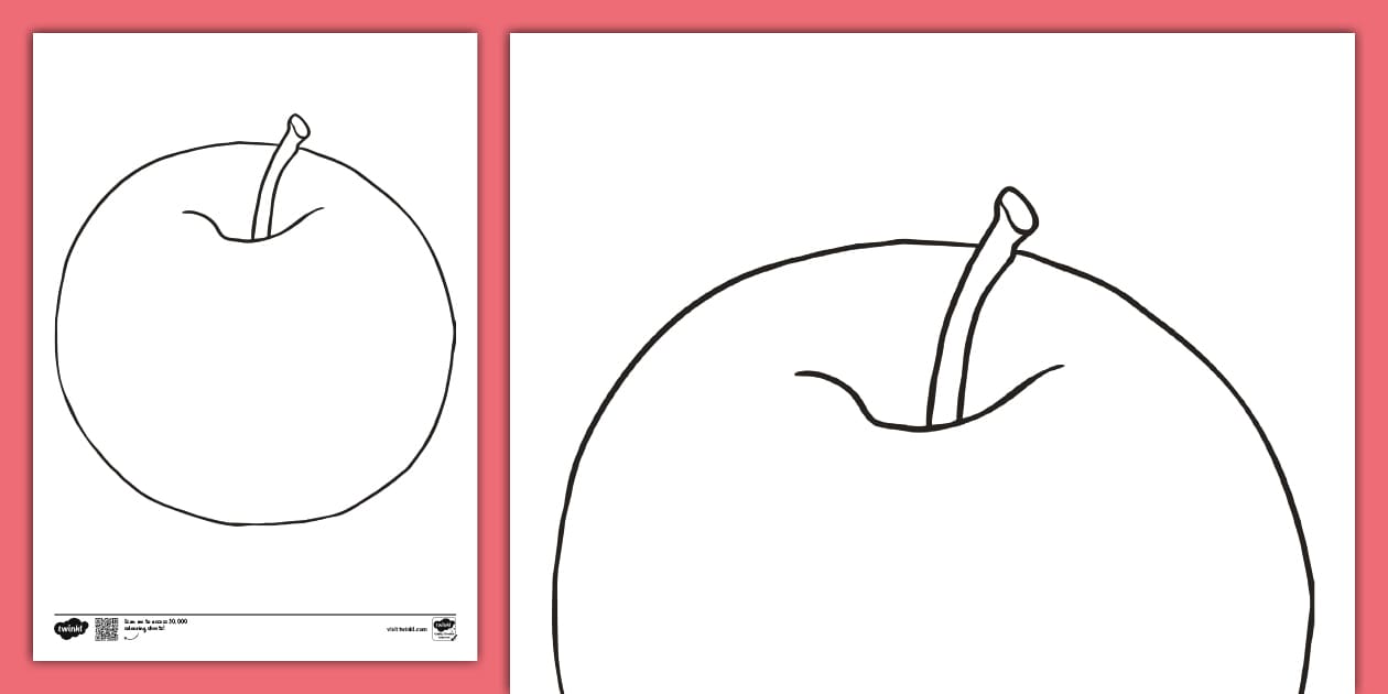Free Printable Apple Colouring Page | Colouring Sheet