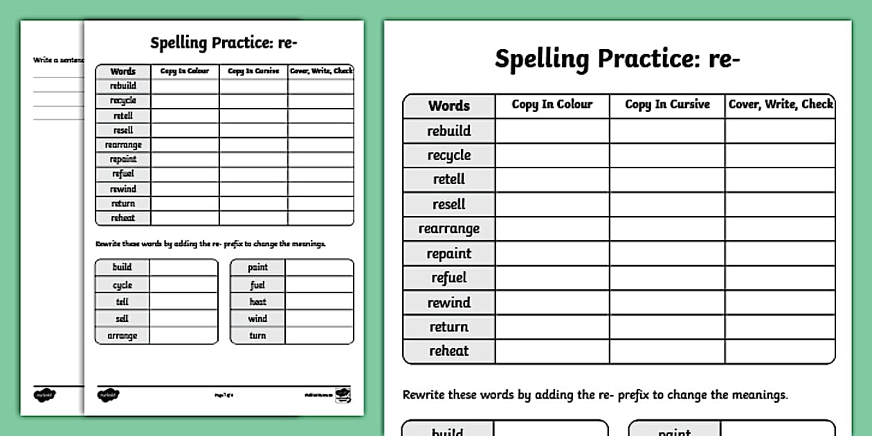 Grade 3 English Phonics re- Practice Sheets (CAPS Aligned)