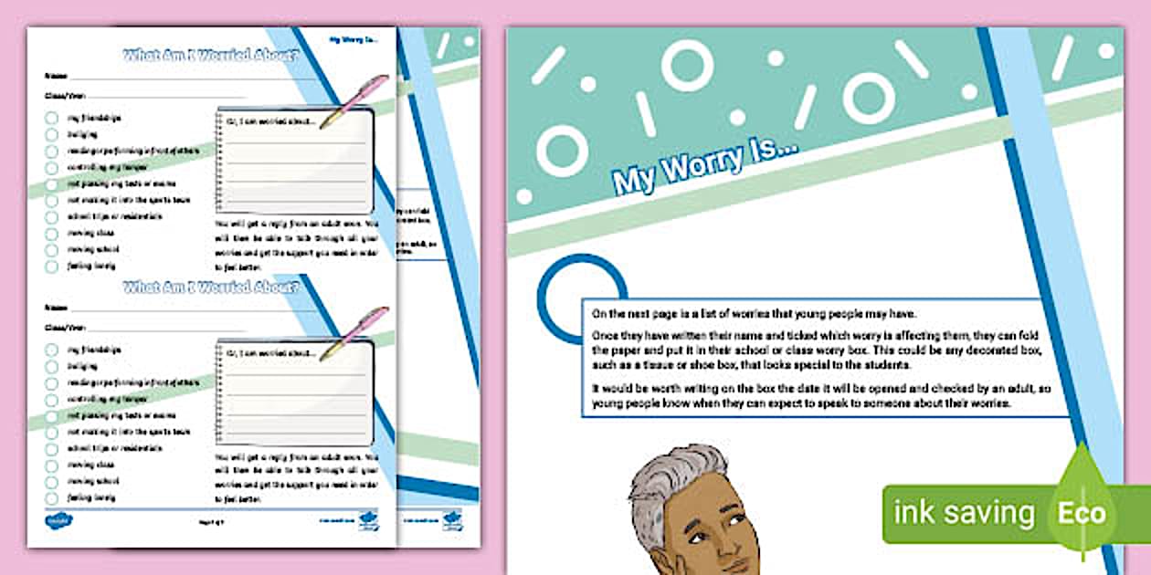 My Worry Is... Worry Box Sheets (Teacher-Made) - Twinkl