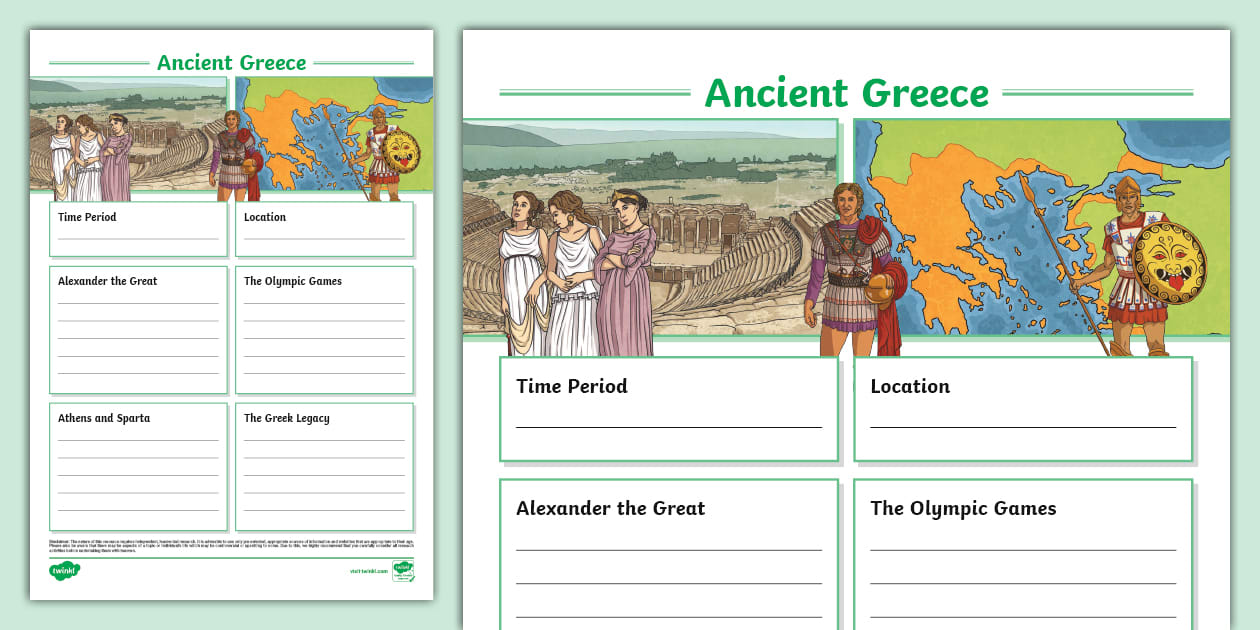 Ancient Greece Fact File Template,ancient greece - Twinkl
