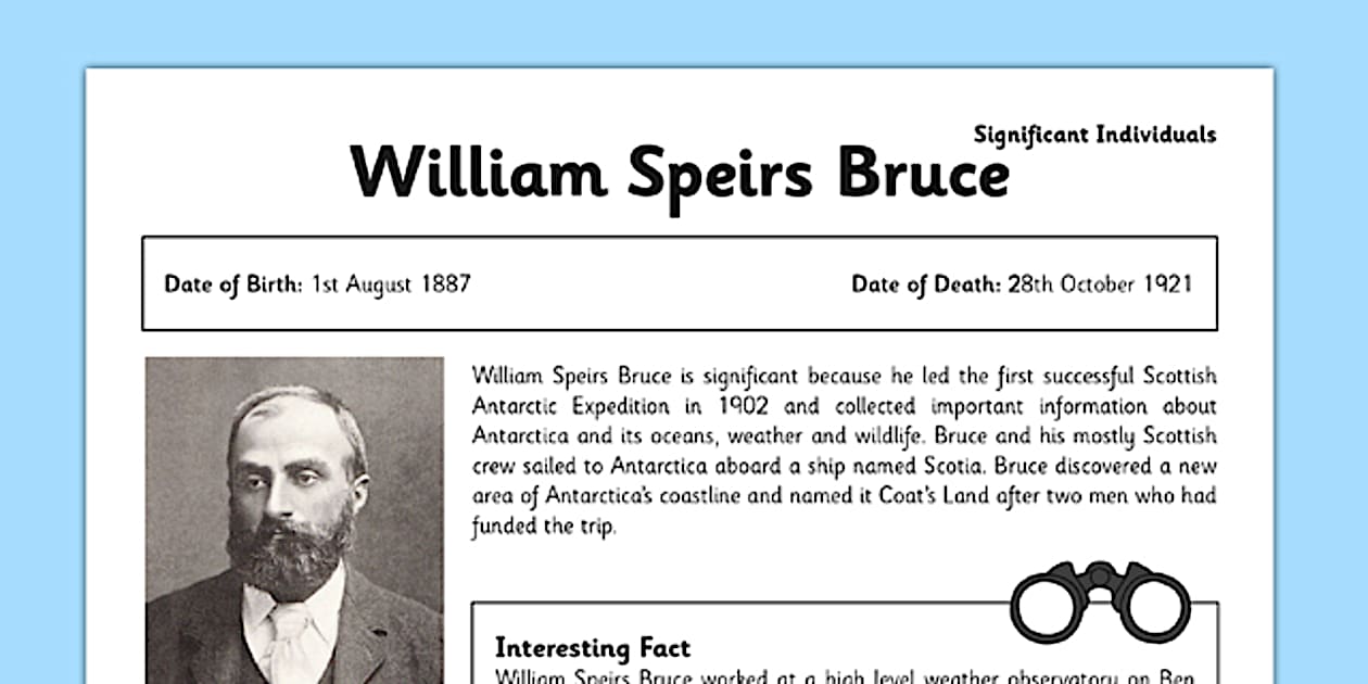 Dyslexic William Speirs Fact Sheet (Lehrer gemacht) - Twinkl