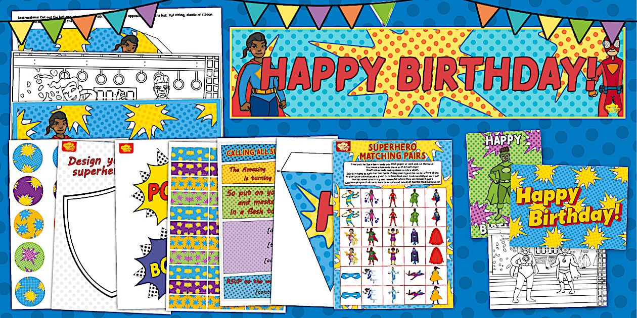 Superhero Party Pack | Twinkl Party (teacher made) - Twinkl