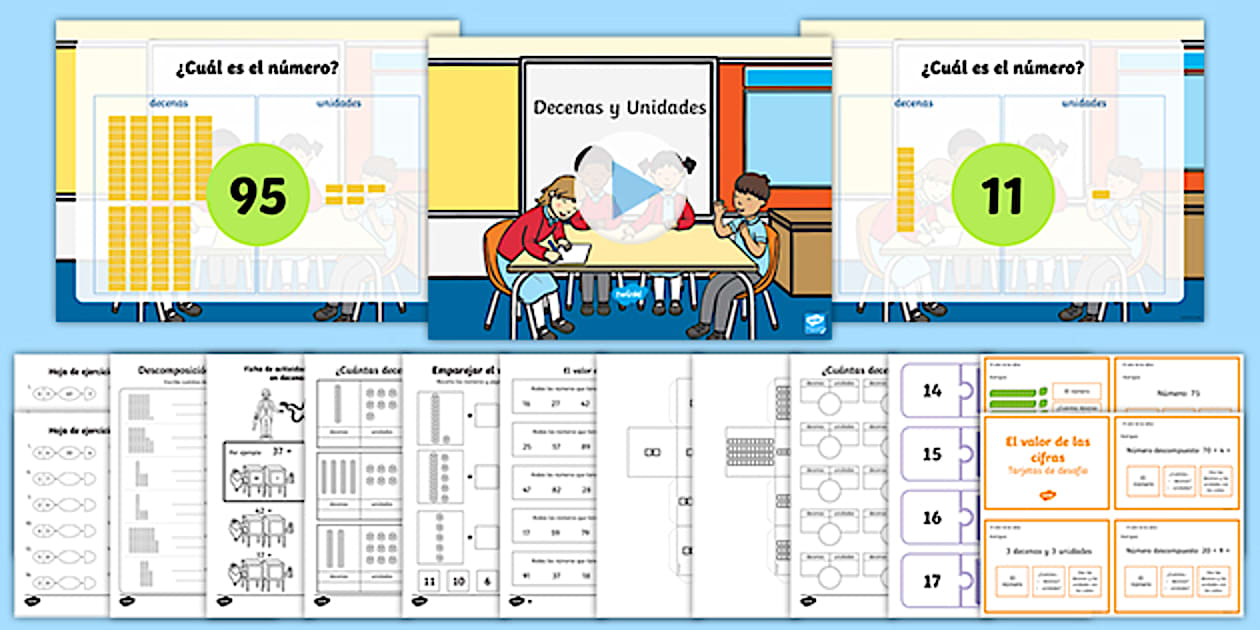 Pack de recursos: Decenas y unidades