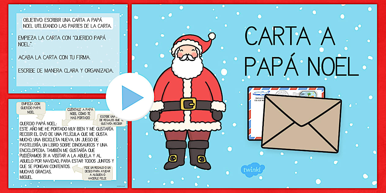 Presentación: La carta a Papá Noel | Recursos | Twinkl