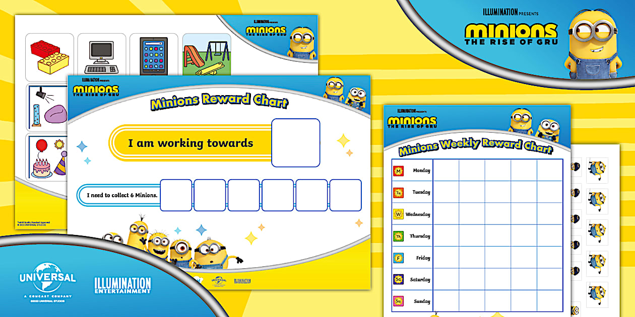 FREE! - Minions: Reward Charts (teacher made) - Twinkl
