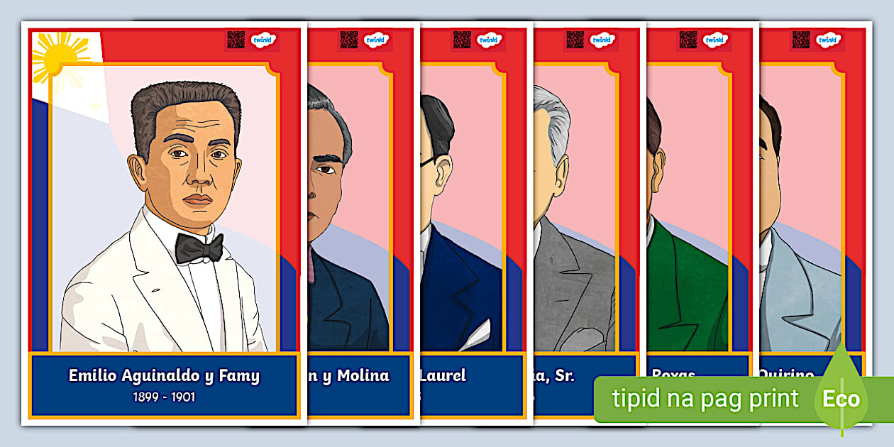 Philippine Presidents Flashcards Grades 2 6 Twinkl