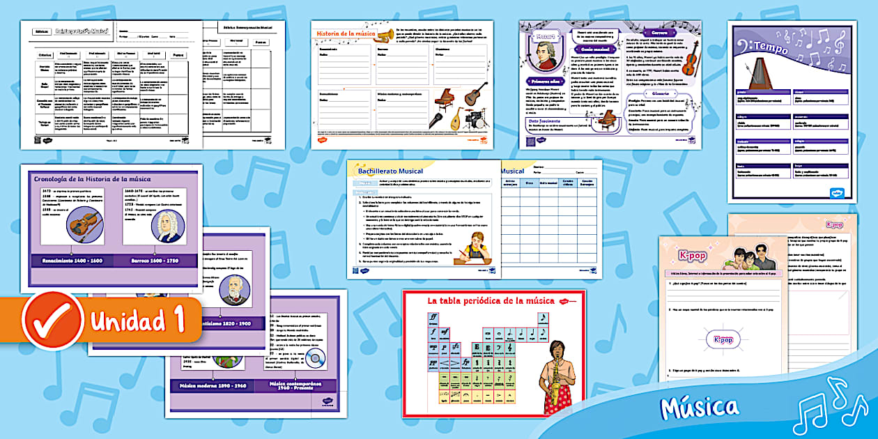 Pack | unidad 1 | Música | 7º Básico