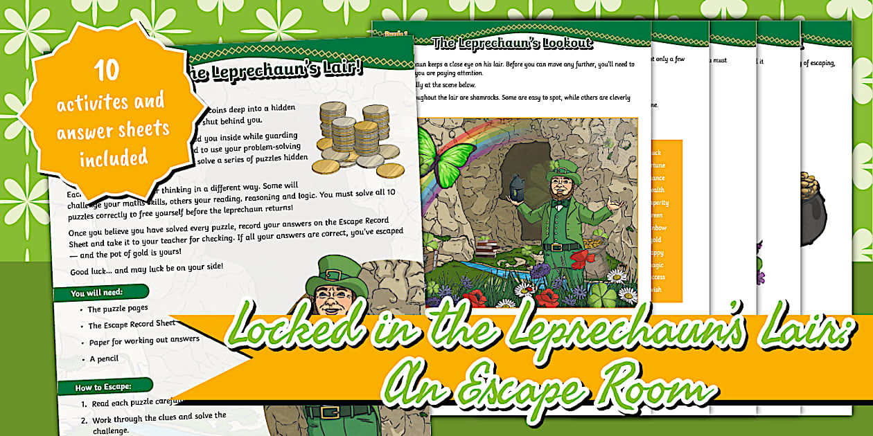 Locked in the Leprechaun's Lair: An Escape Room