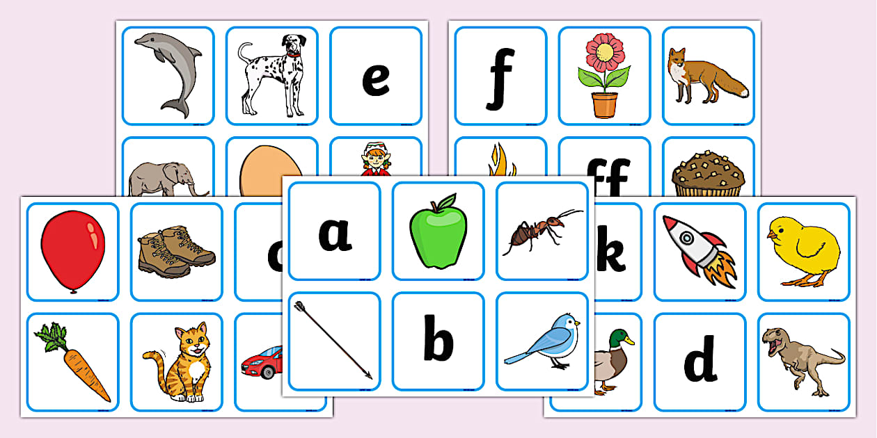 Phase 2 Phoneme And Letter Matching Cards - Twinkl